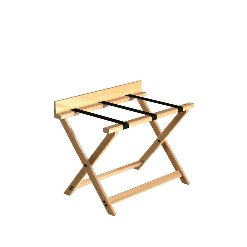 Craster Bedroom Oak Luggage Rack with Backboard SKU: SR_LUGBO ...