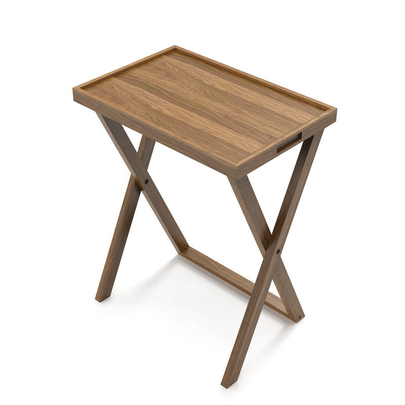 Craster Folding Walnut Tray Table, Tall Non-locking SKU: SET_FT_WN002 ...